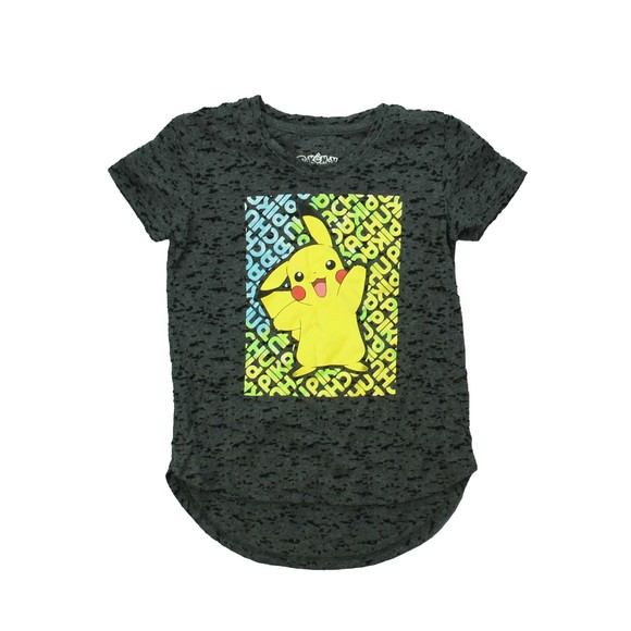 Pokemon | Shirts & Tops | Pokemon Girls Gray Pikachu Tshirt Size 6 ...